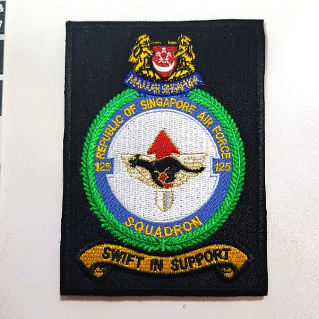 RSAF Singapore Air Force 125 Squadron Super Pumas Velcro Patch ...