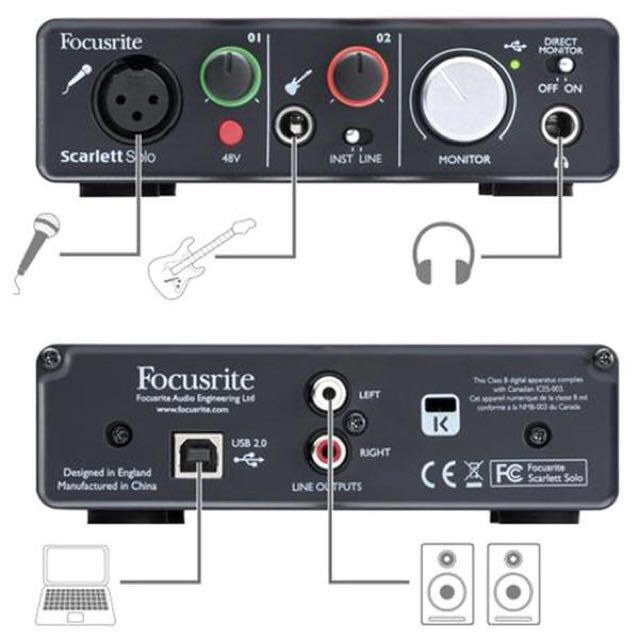Focusrite Scarlett Solo, Audio, Portable Audio Accessories on Carousell