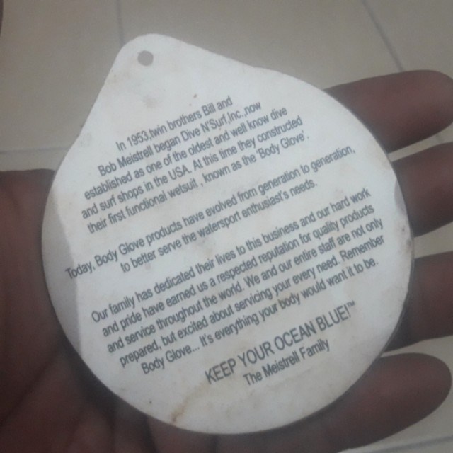 ORIGINAL !!! BODY GLOVE Sticker, Sports Equipment, Exercise & Fitness ...