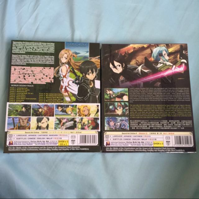 (PO) Sword Art Online "DVD" SAO, Bulletin Board, Preorders on Carousell