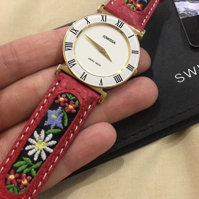 Jowissa Swiss Red Embroidery Watch, Women's Fashion, Watches ...