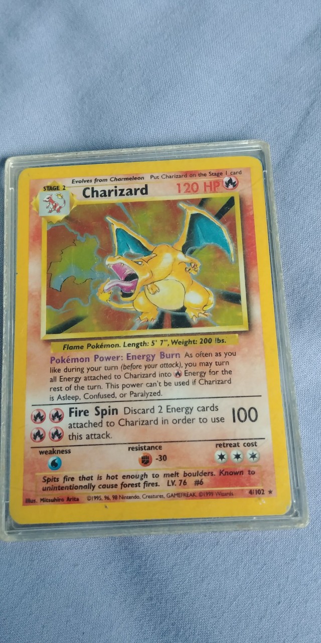 Original Charizard Card English TCG, Toys & Games, Board Games & Cards ...