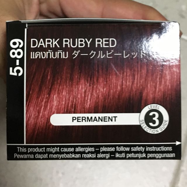 Syoss Dark Ruby Red hair dry, Beauty & Personal Care, Hair on Carousell
