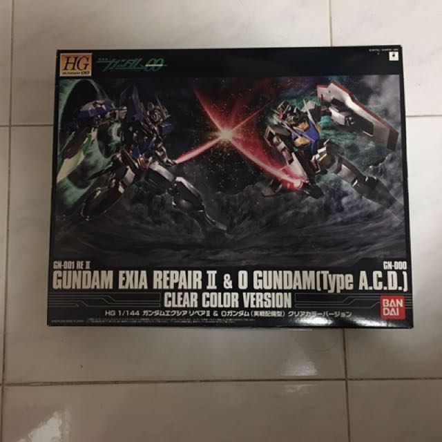 1/144 HG Gundam Exia Repair II & 0 Gundam Set - Clear Color Ver (model ...