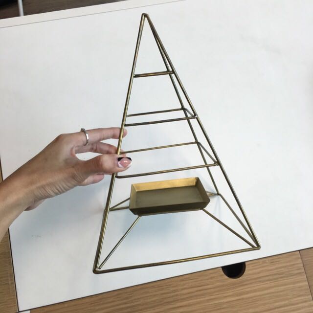Brass Pyramid Jewellery Display Holder From Urban Outfitters, Furniture ...