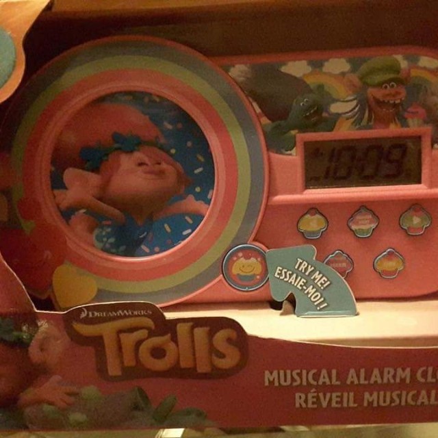 DreamWorks Trolls Musical Alarm Clock, Furniture & Home Living, Home ...