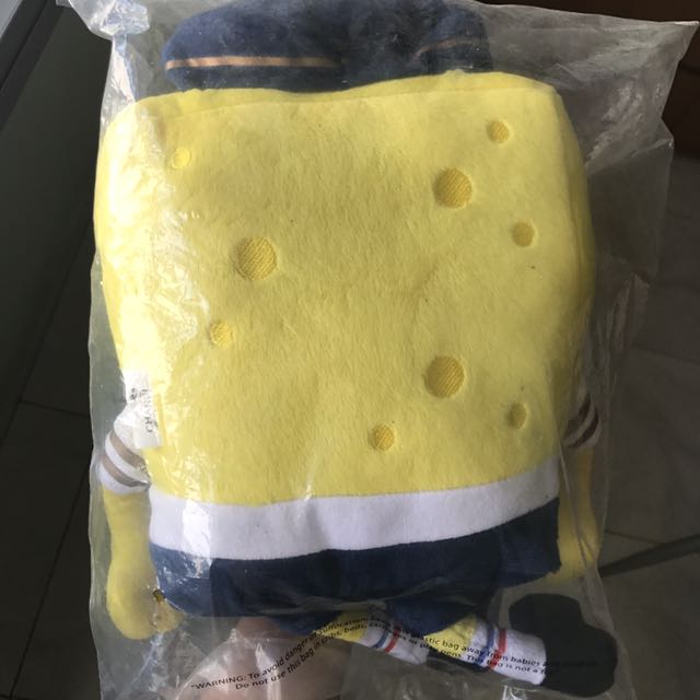 Limited Edition Spongebob Pilot Plushie (Changi Airport), Hobbies ...