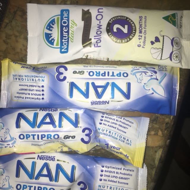 Nan Optipro Gro 3 and one stage 2 follow on sachet, Babies & Kids ...