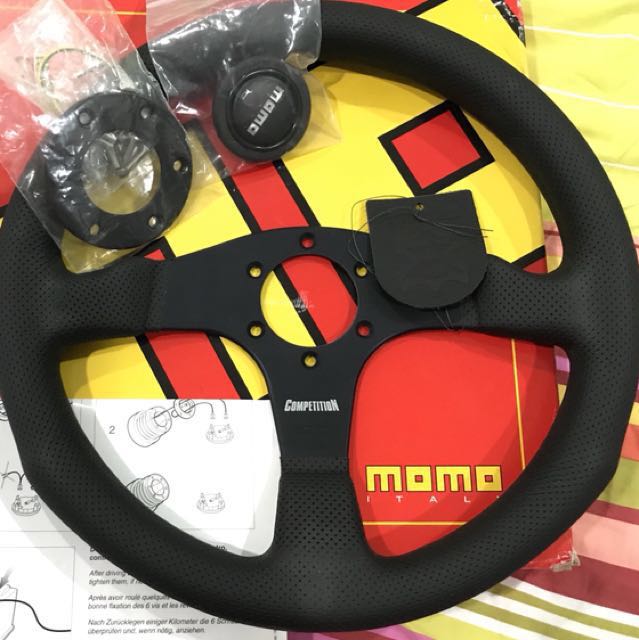 Original MOMO Competition steering wheel, Car Accessories on Carousell