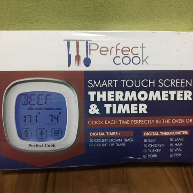 Perfect Cook SMART TOUCH SCREEN THERMOMETER & TIMER, TV & Home Appliances, Kitchen Appliances ...