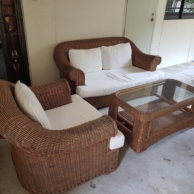 Rotan Sofa, Furniture & Home Living, Furniture, Sofas on Carousell