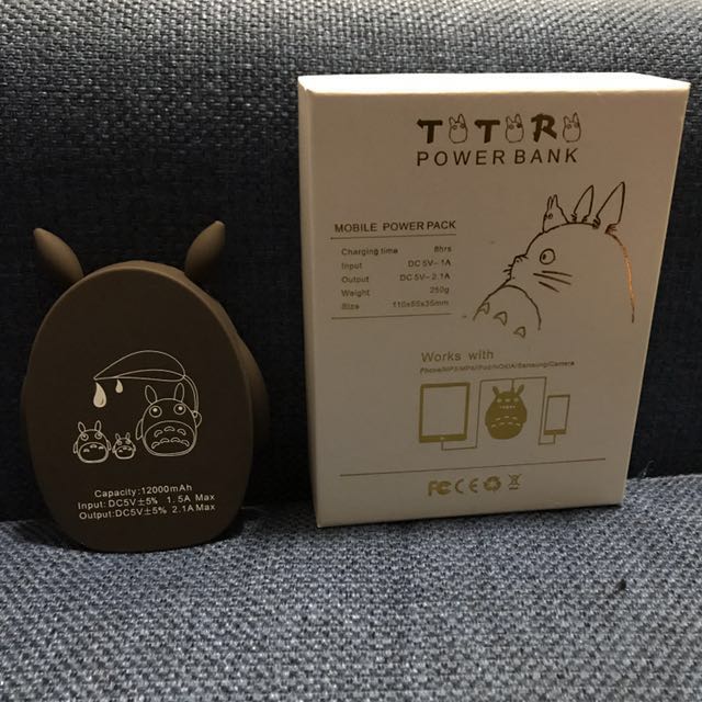 TOTORO POWER BANK that lights up! , Everything Else on Carousell