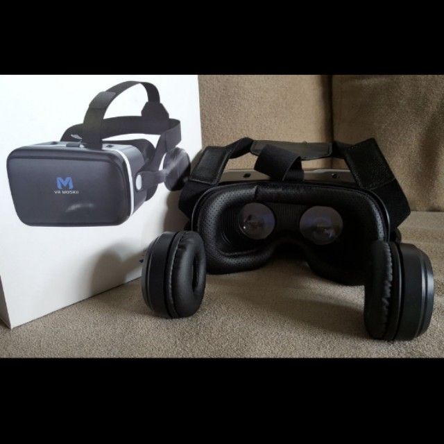 VR Moskii Virtual Reality Glasses & VR Shinecon Wireless Joystick ...