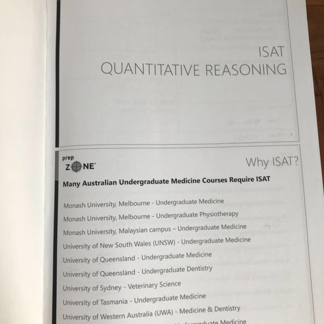 ISAT Australian medicine exam Test papers by Prepzone, Hobbies & Toys ...