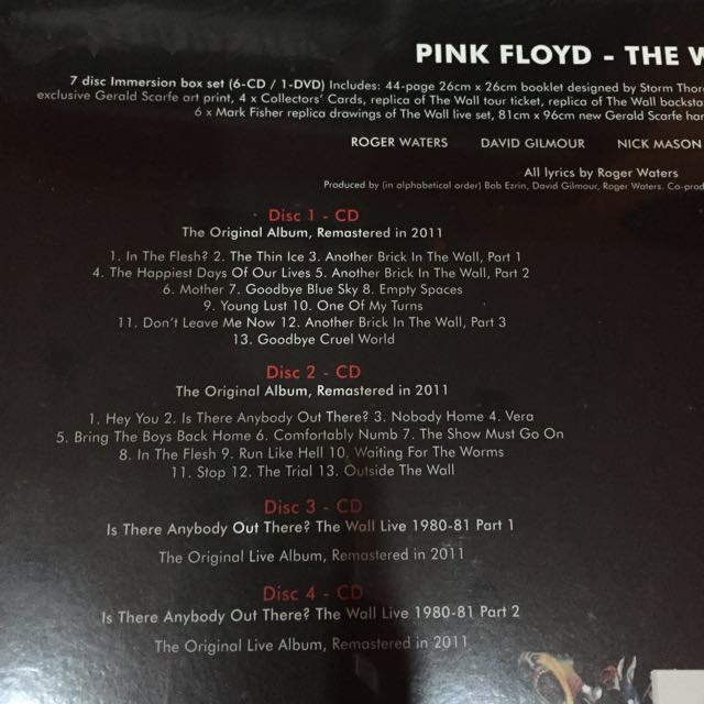 Pink Floyd - The Wall Immersion CD Boxset (2012), Hobbies & Toys, Music ...