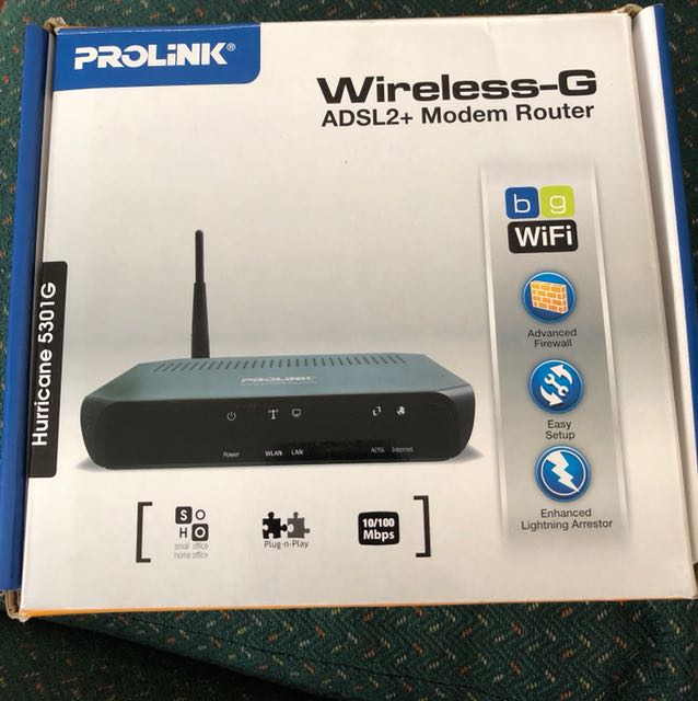 Prolink Wireless G ADSL2+Modem Router, Computers & Tech, Parts ...