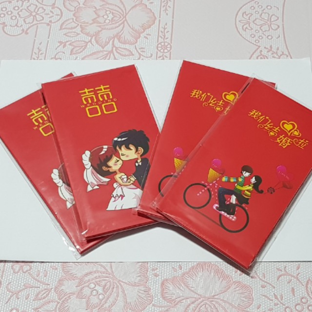 Wedding Red Packets (2 designs), Hobbies & Toys, Stationery & Craft ...