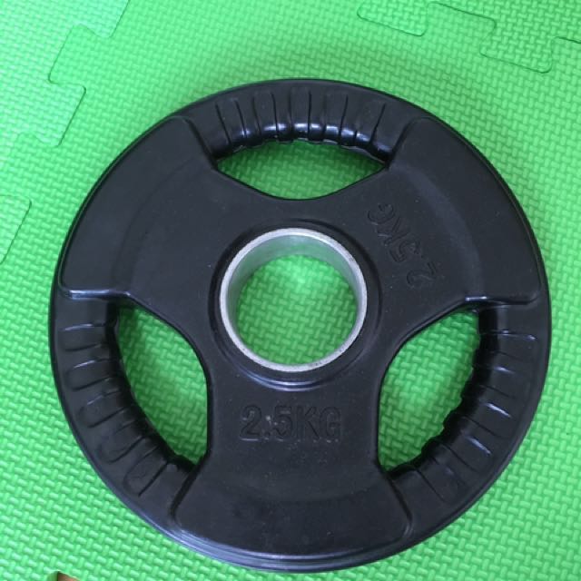 2.5kg rubberised weight plate, Sports Equipment, Exercise & Fitness ...