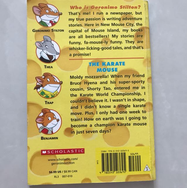 Geronimo Stilton - the karate mouse, Hobbies & Toys, Books & Magazines ...