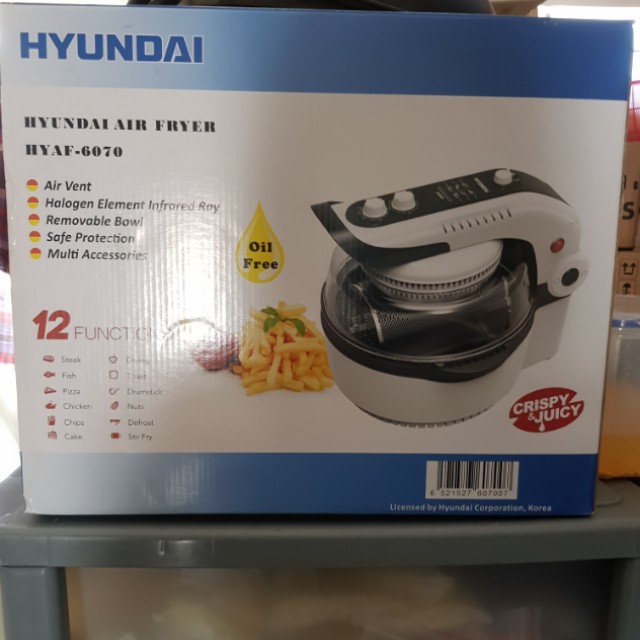 Hyundai Halogen Infrared Air Fryer AF6070, TV & Home Appliances ...