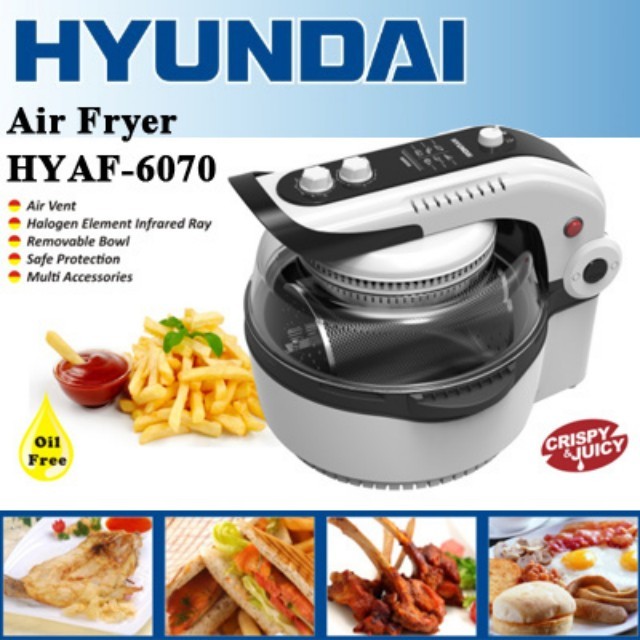 Hyundai Halogen Infrared Air Fryer AF6070, TV & Home Appliances ...