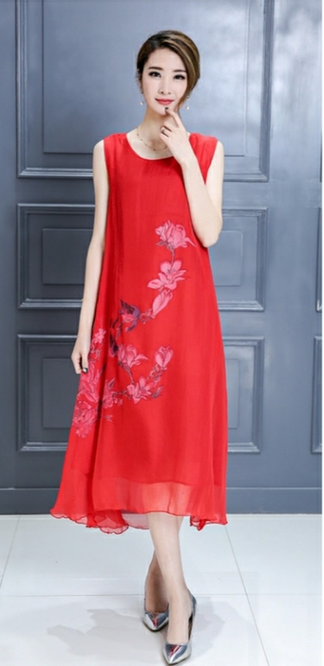 CNY long dress, Women's Fashion, Muslimah Fashion, Dresses on Carousell