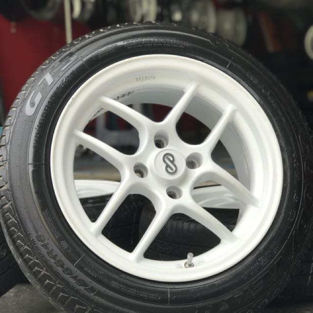 Enkei cps 15 inch sports rim honda jazz tyre 70% . Main guli tepi ...