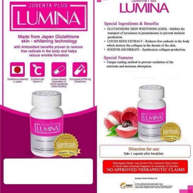 Juventa Lumina Glutathione, Health & Nutrition, Health Supplements ...