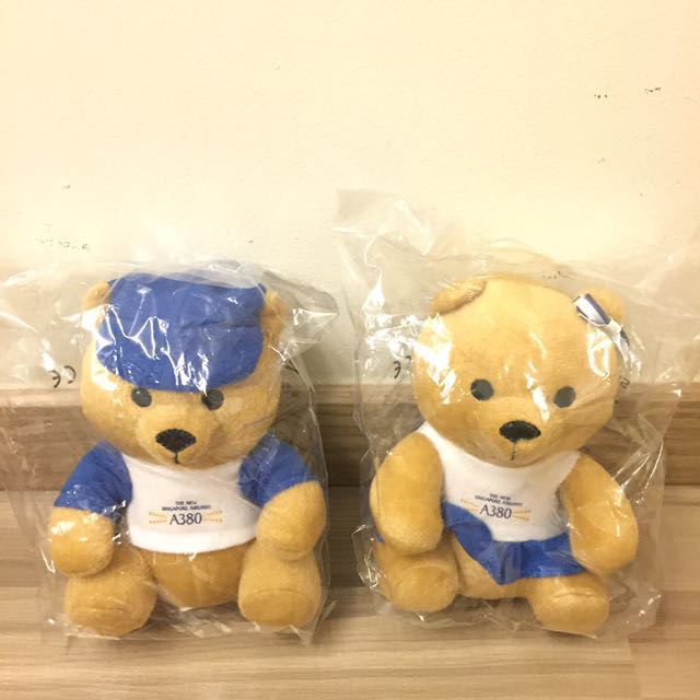 Limited Edition Singapore Airlines A380 Stuffed Toy Bears, Hobbies ...
