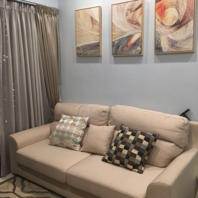 Lush Mandy sofa 3 seater, Fabric covers fully removable, Furniture & Home Living, Furniture ...