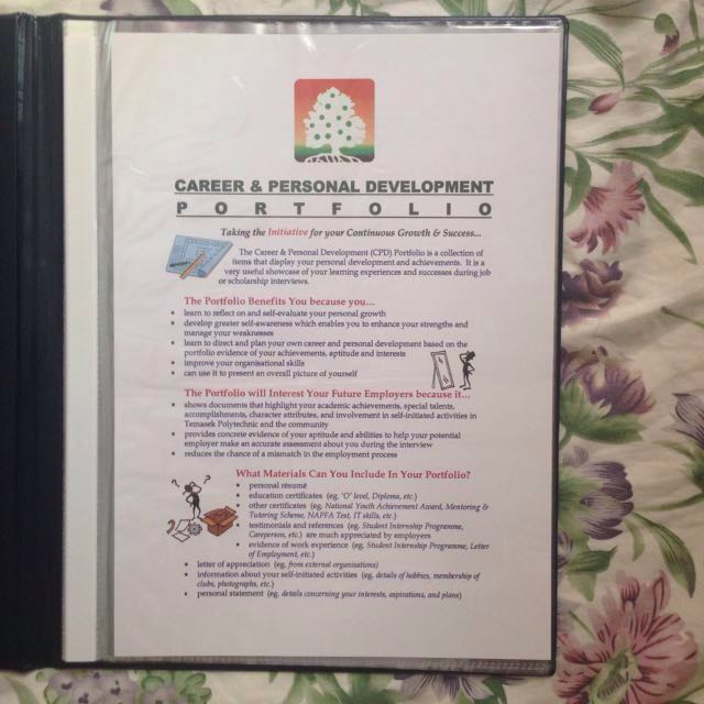 Temasek Poly (TP) Career & Personal Development Portfolio folder ...