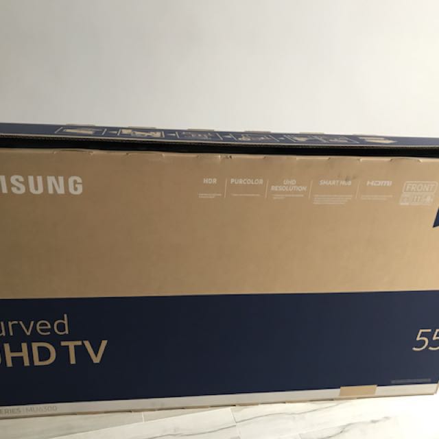 Carton box for 55" Samsung Curved TV, TV & Home Appliances, TV ...