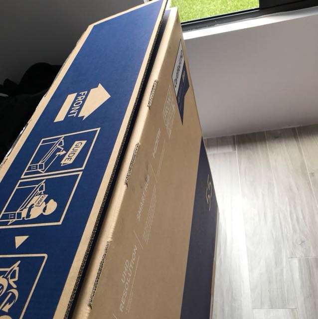 Carton box for 55" Samsung Curved TV, TV & Home Appliances, TV ...