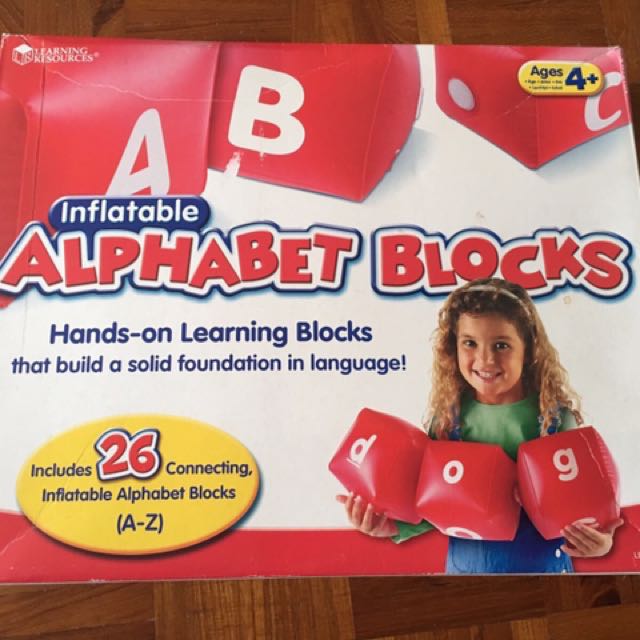 Inflatable connecting alphabet blocks, Babies & Kids, Infant Playtime ...
