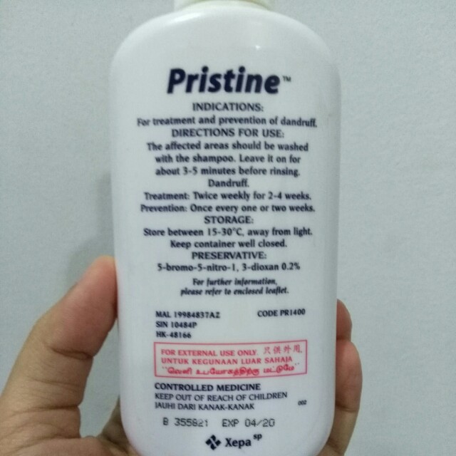 Pristine Shampoo Dandruff Prevention, Beauty & Personal Care, Hair on ...