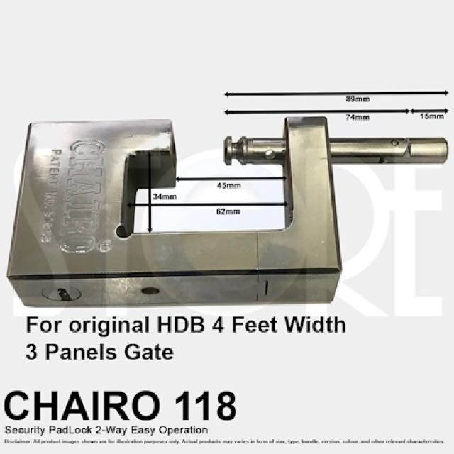 Chairo 118 Hdb gate lock, Furniture & Home Living, Furniture, Other ...