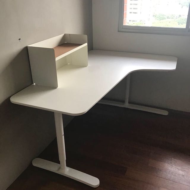 Large White Desk, Furniture & Home Living, Kitchenware & Tableware ...