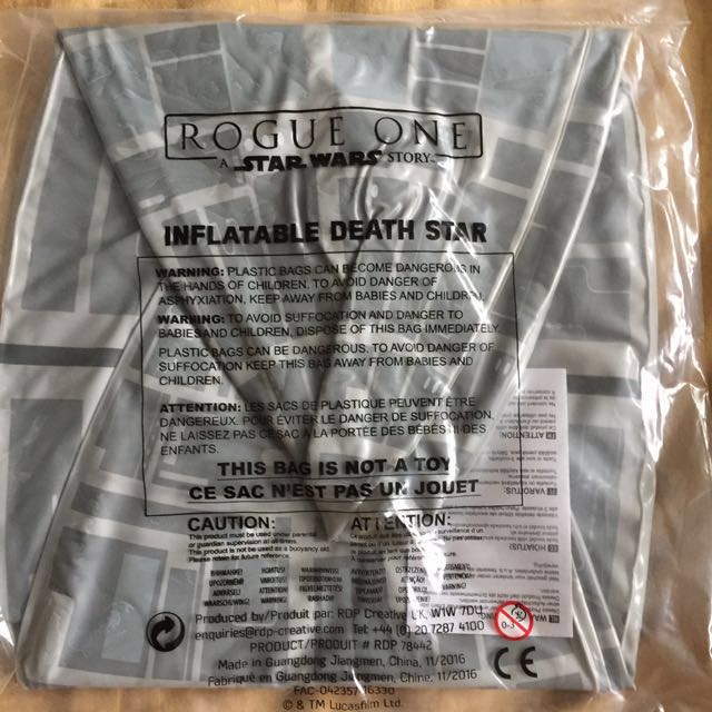 Star Wars Inflatable Death Star Ball, Hobbies & Toys, Toys & Games on ...