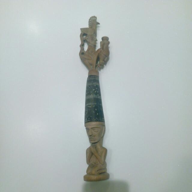 Batak Display Pot Wooden Hand Carved 1970's, Furniture & Home Living ...