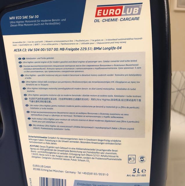 Eurolub engine oil, Car Accessories on Carousell
