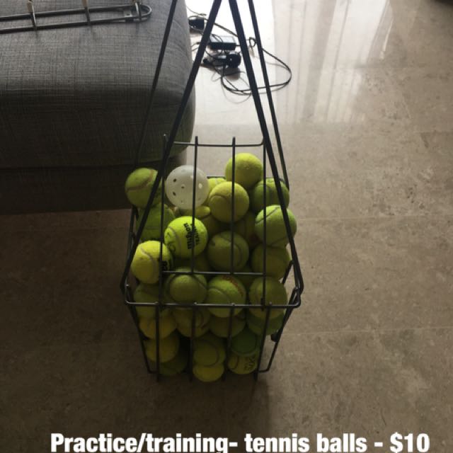 Training Tennis Balls plus stand, Sports Equipment, Sports & Games ...