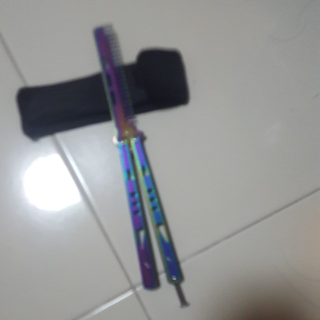 Butterfly knife comb( rainbow), Hobbies & Toys, Stationery & Craft ...