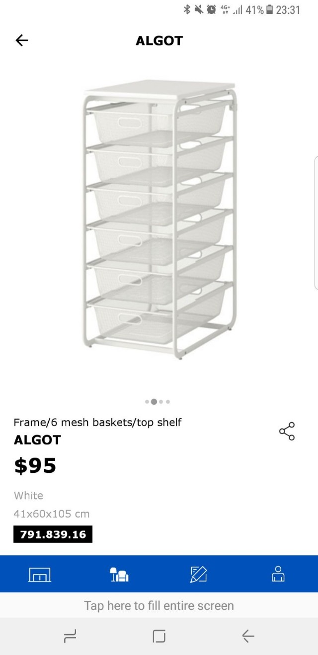 Ikea Algot drawers and frame, Furniture & Home Living, Furniture, Other ...