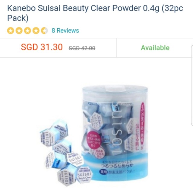 Kanebo suisai beauty clear powder 0.4g (32 pc), Health & Nutrition, Health Supplements, Health ...