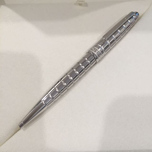 MontBlanc Meisterstück Solitaire Platinum Plated Facet Ballpoint Pen ...
