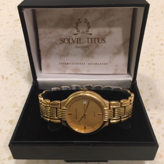Sovil et Titus Chain Link Dress Watch, Luxury, Watches on Carousell