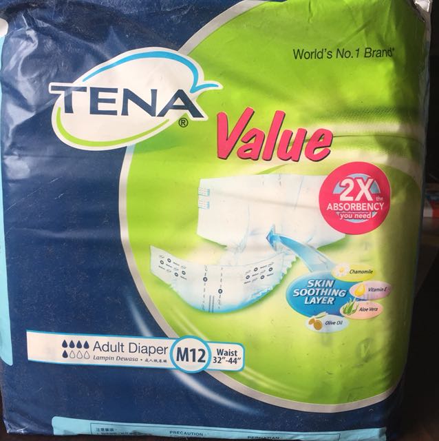 Tena adult diaper m12, Beauty & Personal Care, Face, Face Care on Carousell