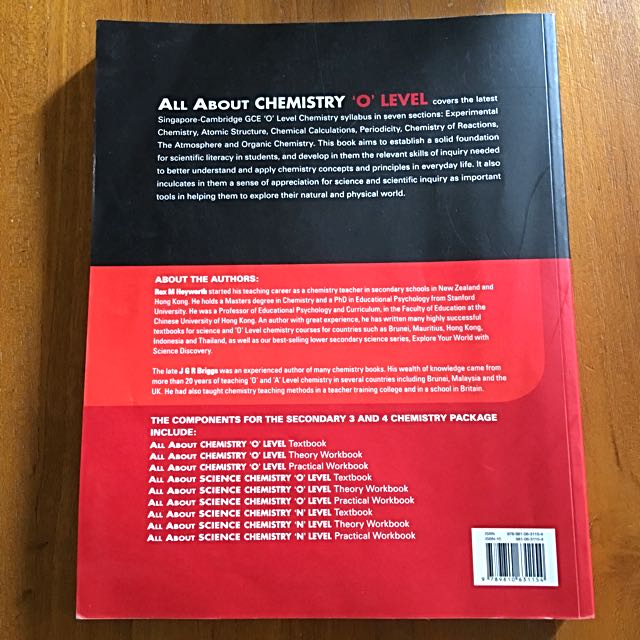 ALL ABOUT CHEMISTRY O-Level Textbook (Upper Secondary 3 & 4), Hobbies ...