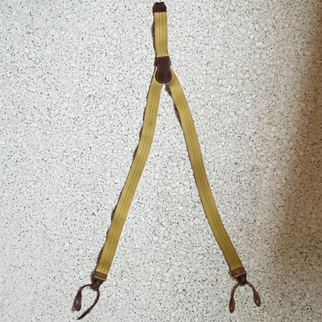 Authentic Vintage Antique Fireman & Police Braces Suspenders Leather ...