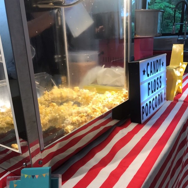 Candy Floss and Popcorn live stations. Popcorn Live station! Cup Corn ...